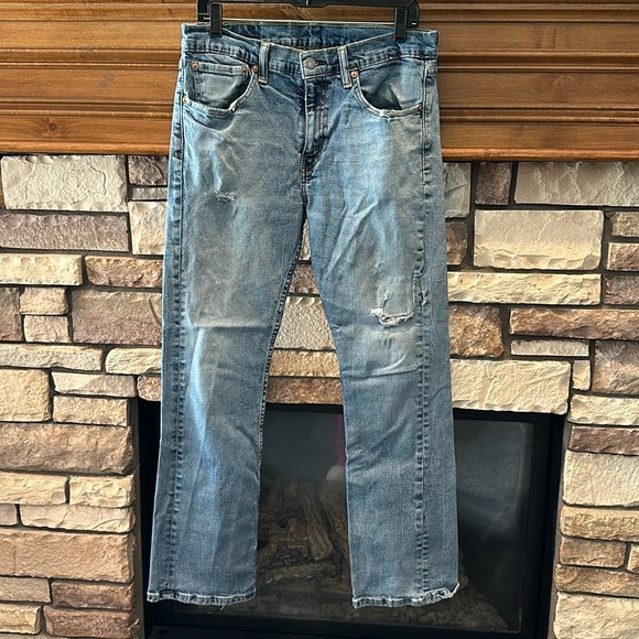Levi's | Jeans | Levis 527 Boot Cut Jeans Distressed Well Worn Size 34 ...